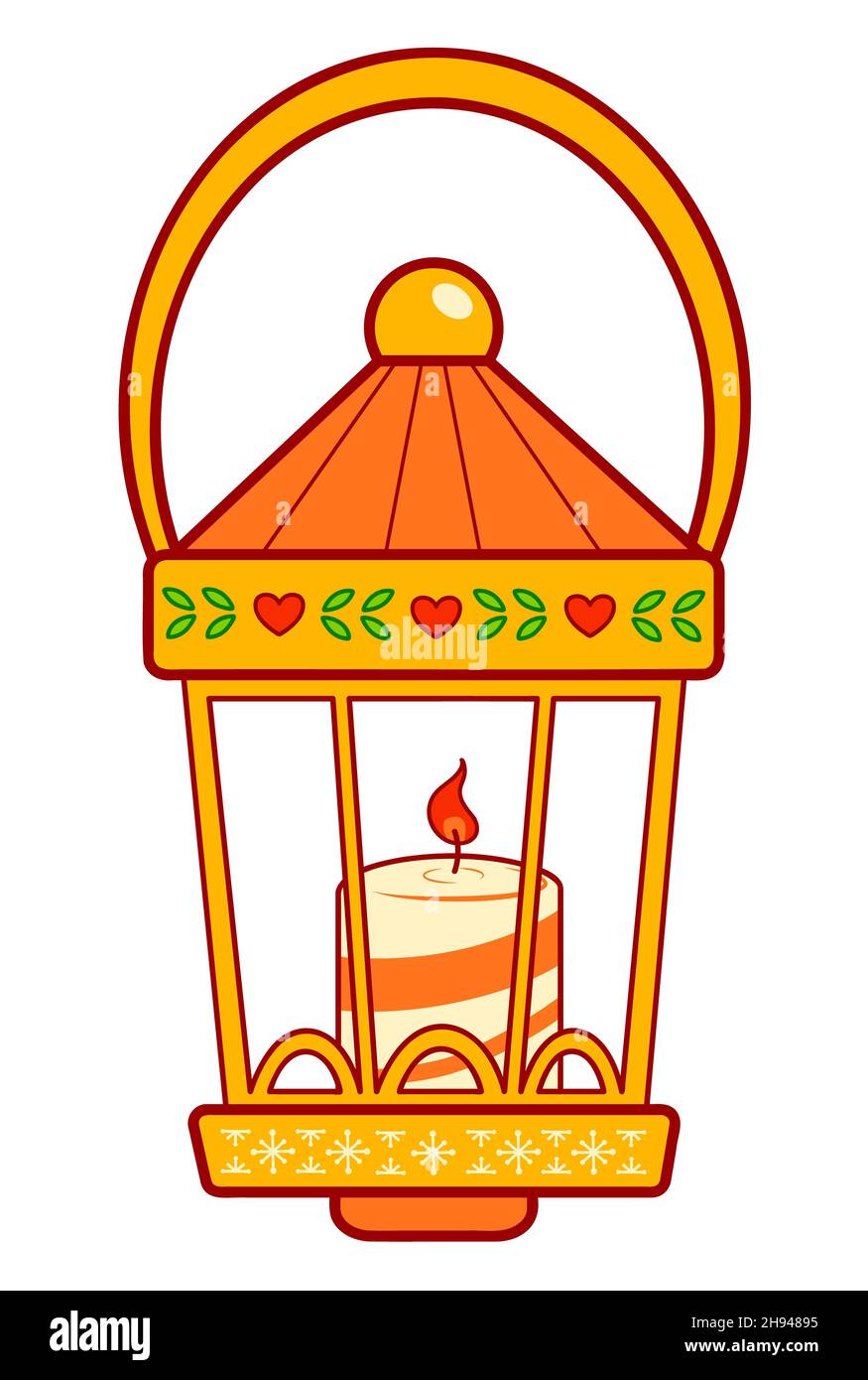 Christmas cartoons clip art. Christmas lantern illustration Stock Photo ...