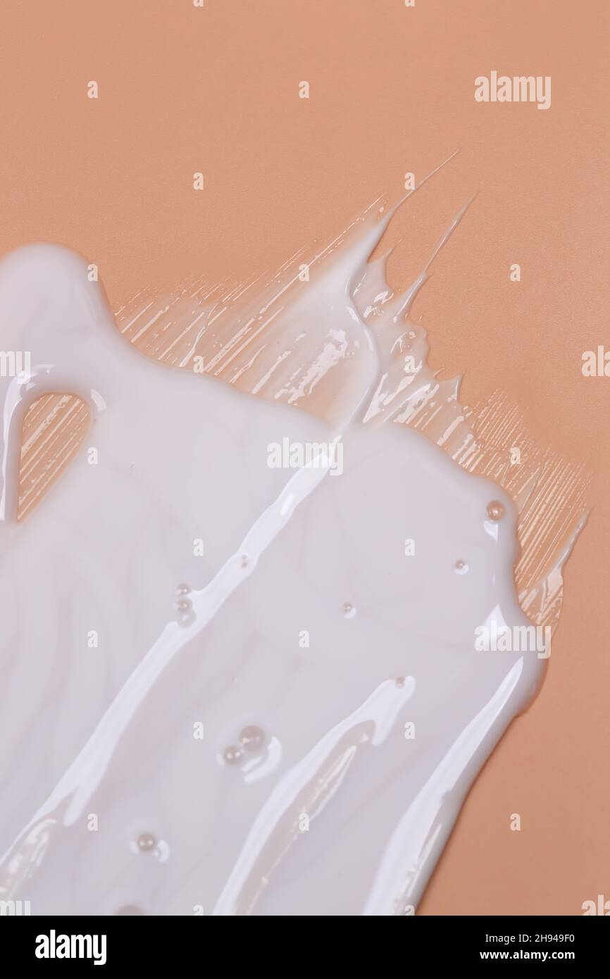 cosmetic natural pastel concept. The texture of the liquid cream on a ...