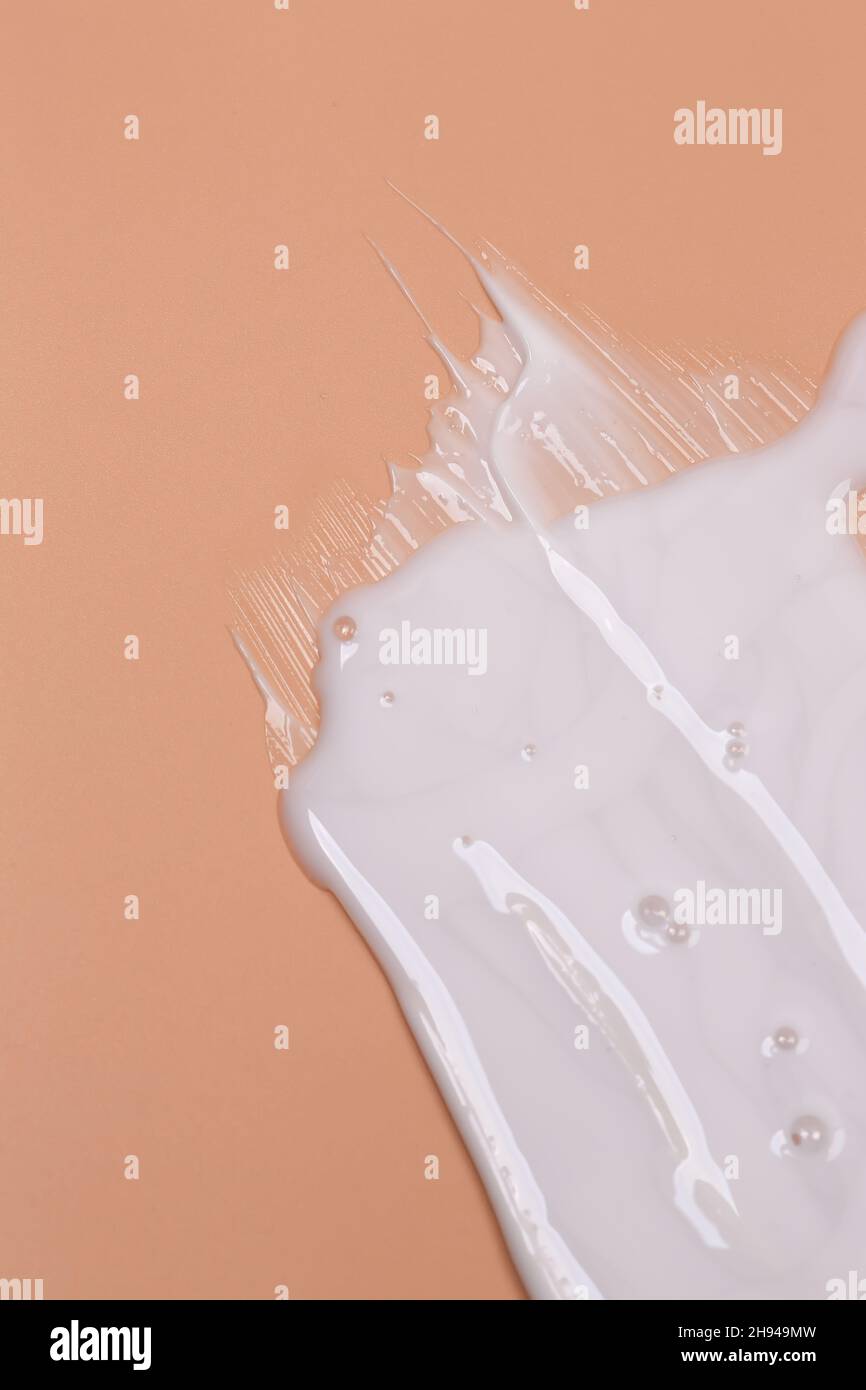 cosmetic natural pastel concept. The texture of the liquid cream on a ...