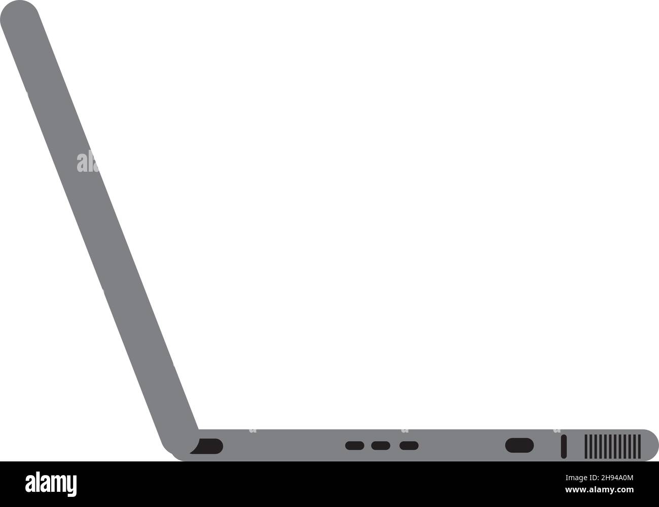 home elements open laptop side view flat style Stock Vector Image & Art ...