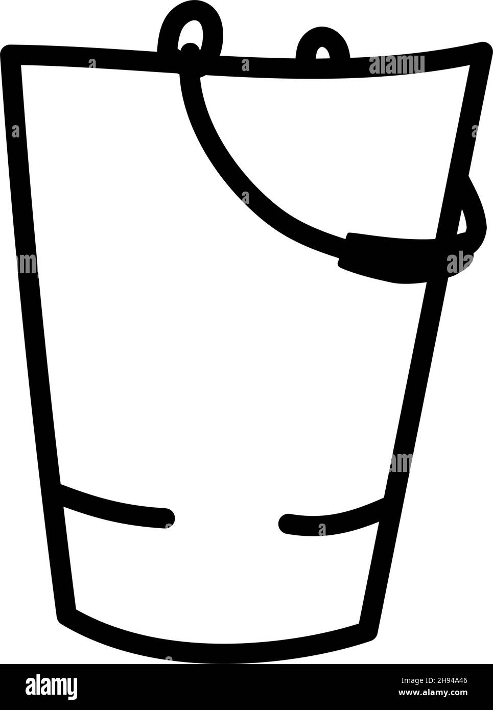 Cartoon metal bucket Black and White Stock Photos & Images - Alamy