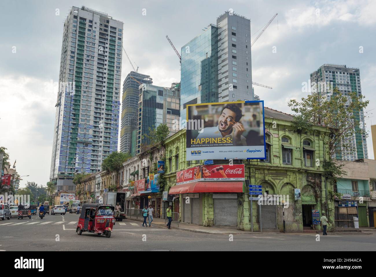 COLOMBO, SRI LANKA - FEBRUARY 22, 2020: New buildings are advancing on ...