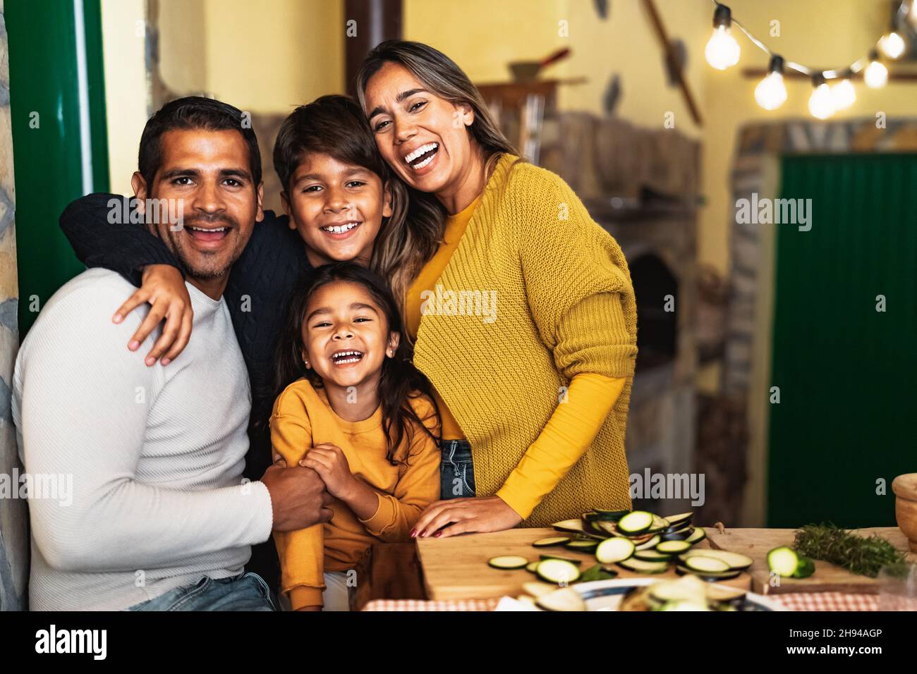 Happy Latino Family