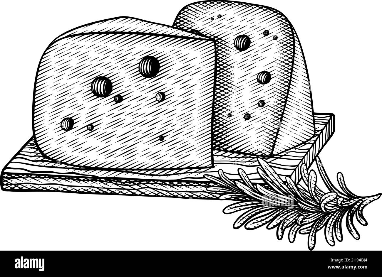 cheese making various types of cheese set of vector sketches on a white ...