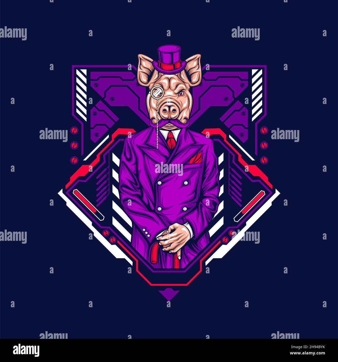 Dressed as pig Stock Vector Images - Alamy