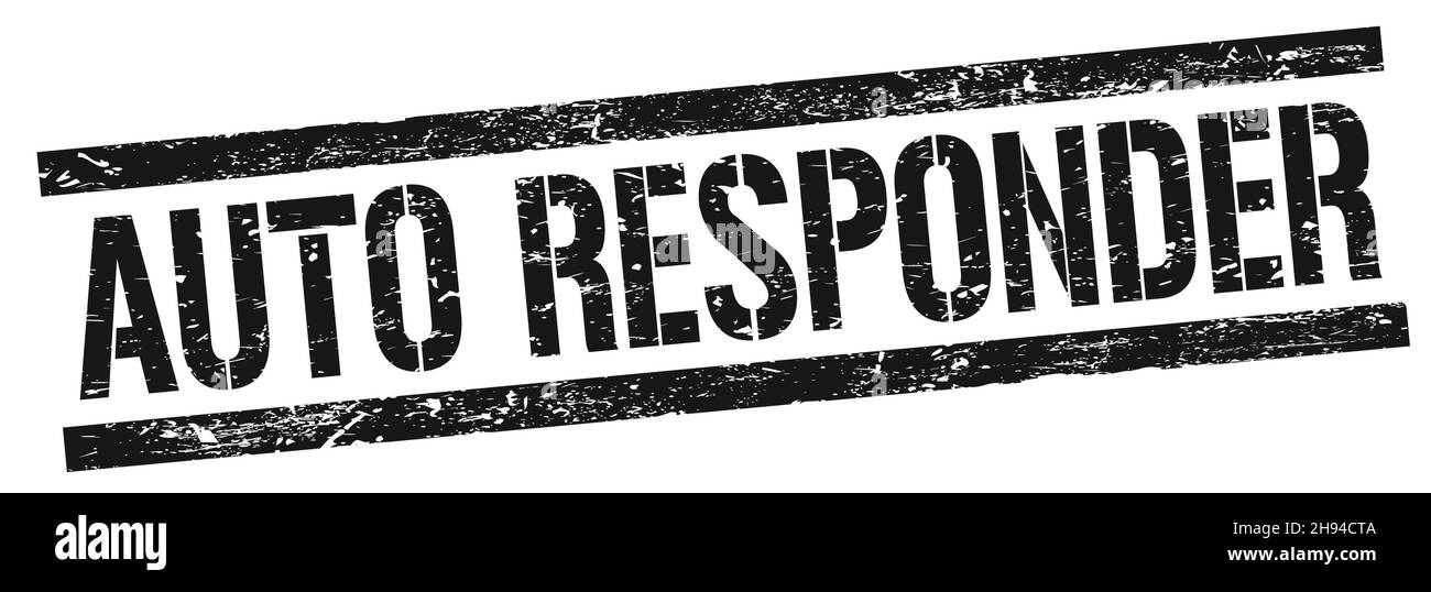 AUTO RESPONDER text on black grungy rectangle stamp sign Stock Photo ...