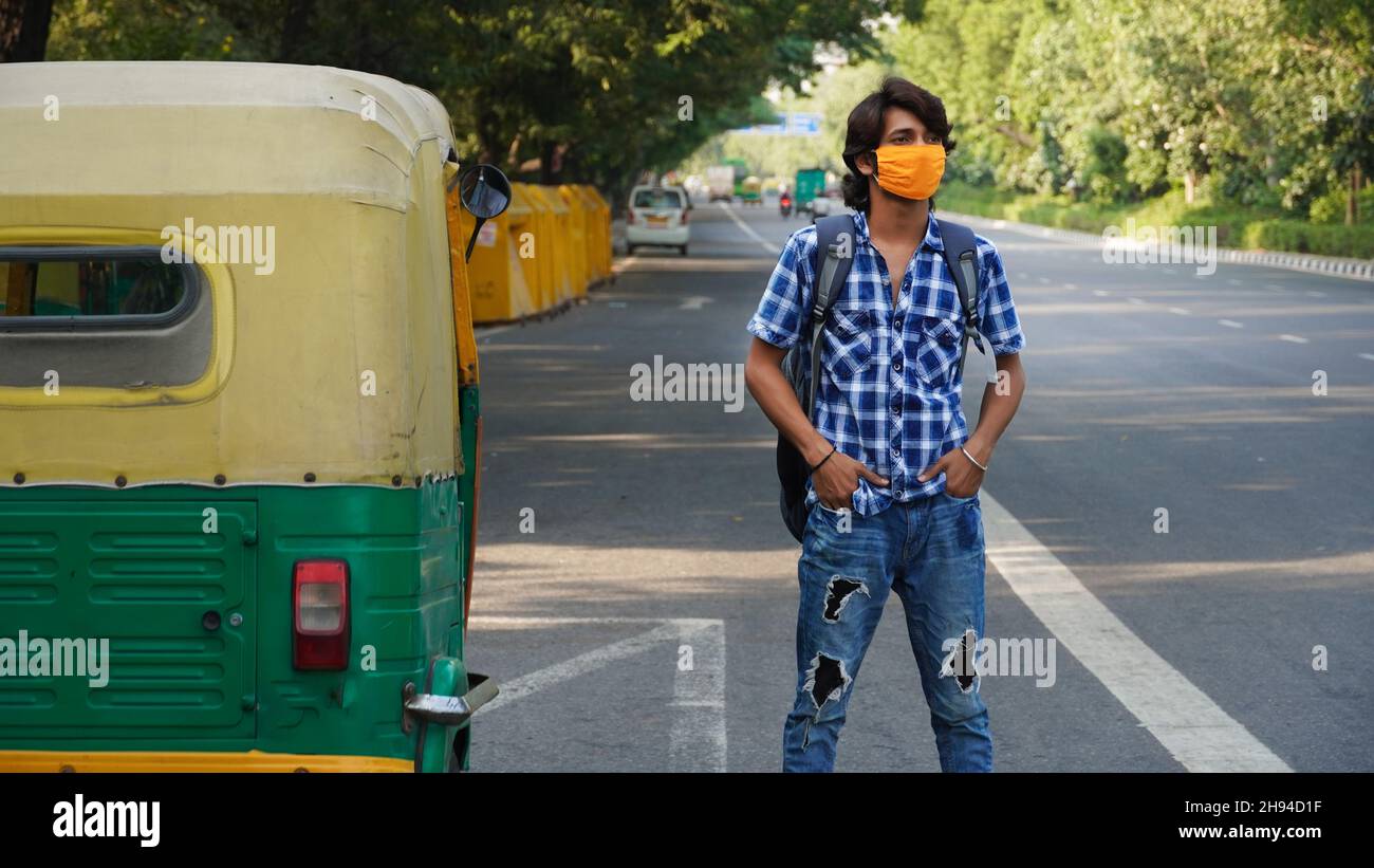 Person waiting bus hi-res stock photography and images - Alamy