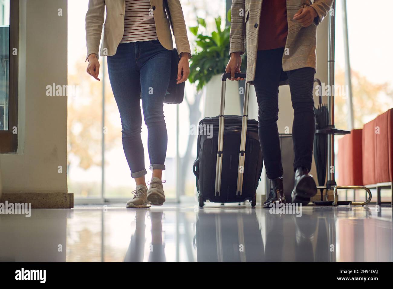 Two work colleagues going on a business trip together Stock Photo - Alamy