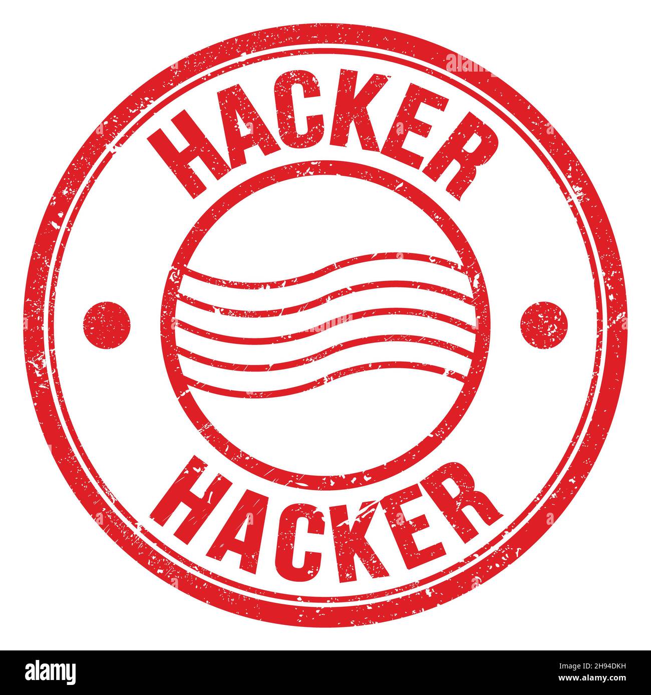 HACKER word written on red round postal stamp sign Stock Photo - Alamy