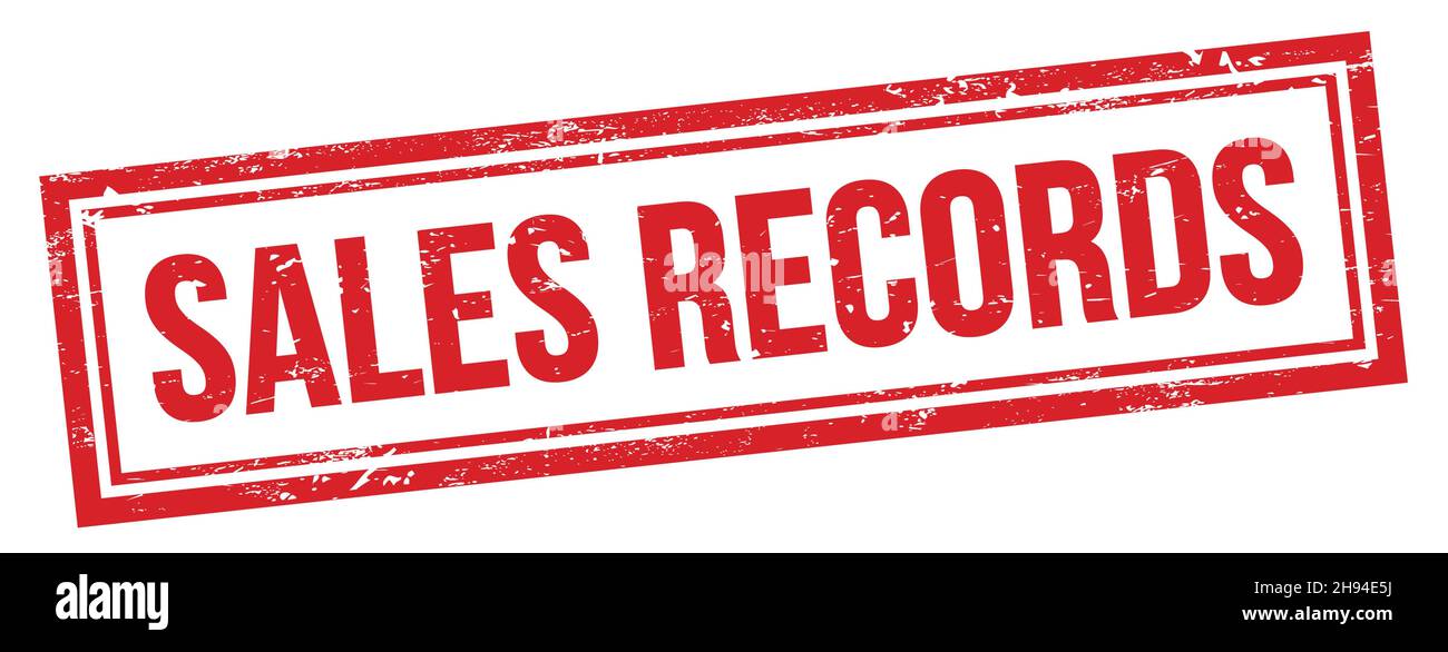 Sales records stamp hi-res stock photography and images - Alamy