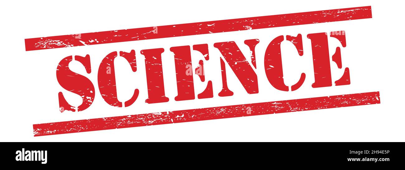 SCIENCE text on red grungy vintage rubber stamp Stock Photo - Alamy