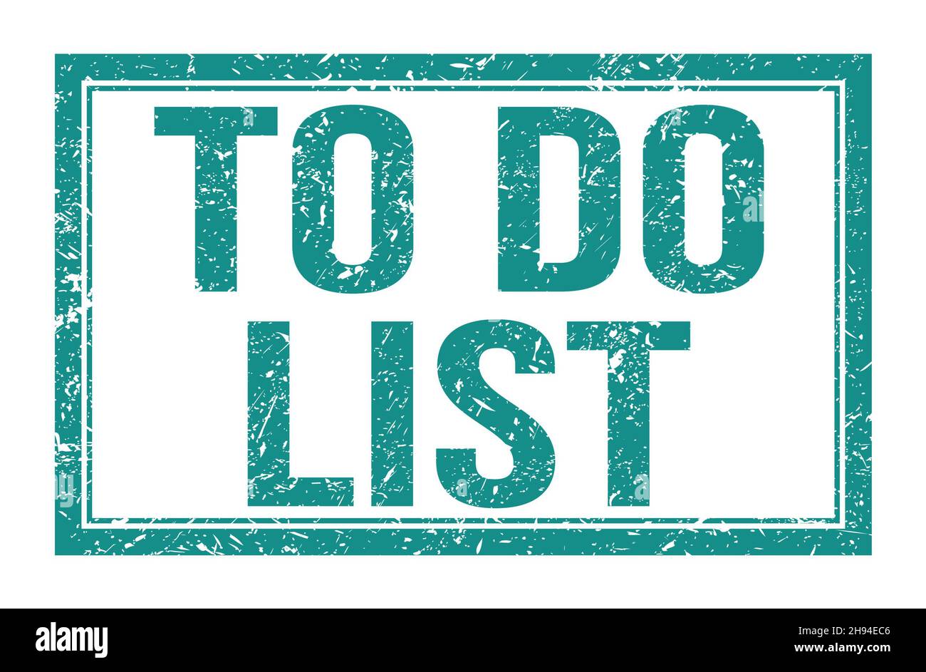 TO DO LIST, words written on blue rectangle stamp sign Stock Photo - Alamy