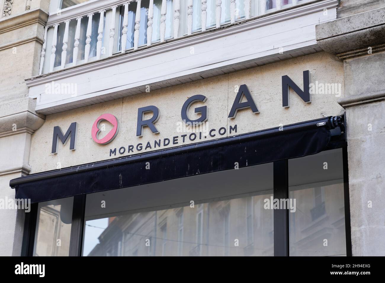 Bordeaux , Aquitaine France - 10 25 2021 : Morgan shop logo sign and ...