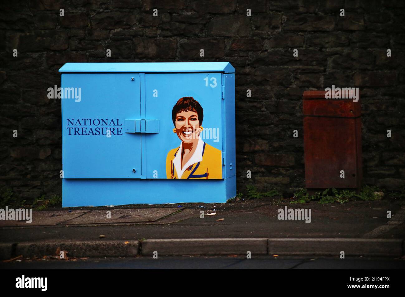 A painted BT telephone exchange of actor Ruth Madoc's character Gladys ...