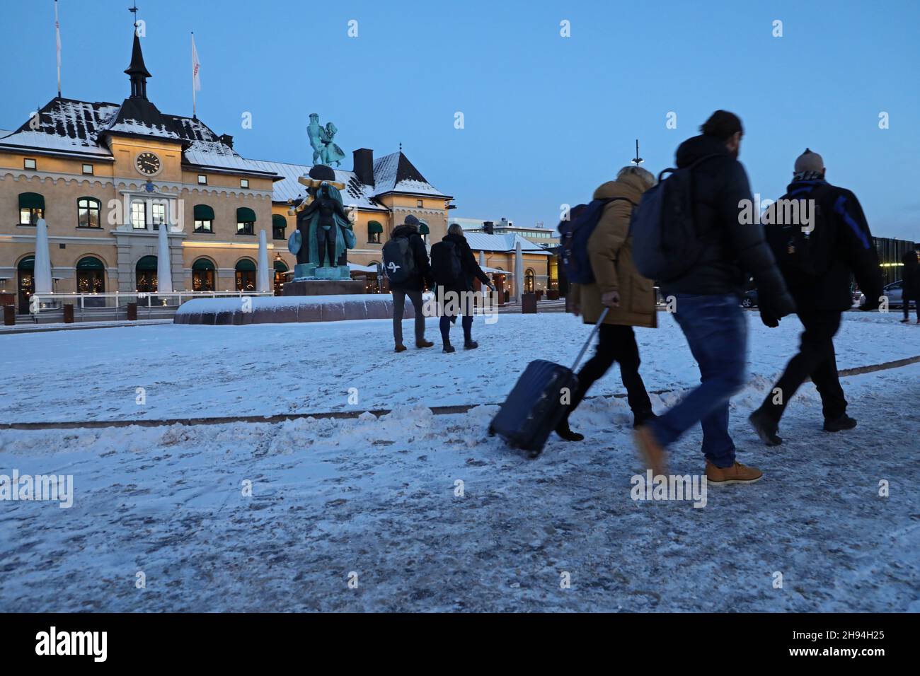 Daily life in Uppsala, Sweden, during Friday. People outside Uppsala ...