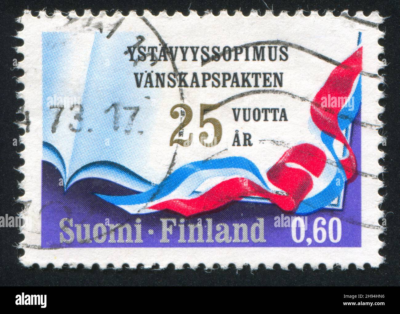 FINLAND - CIRCA 1972: stamp printed by Finland, shows Soviet Finnish ...