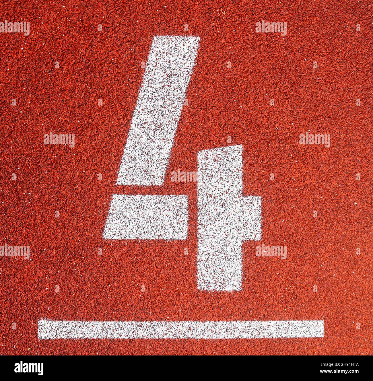 red lines whith numbers in a cross-country stadium Stock Photo - Alamy