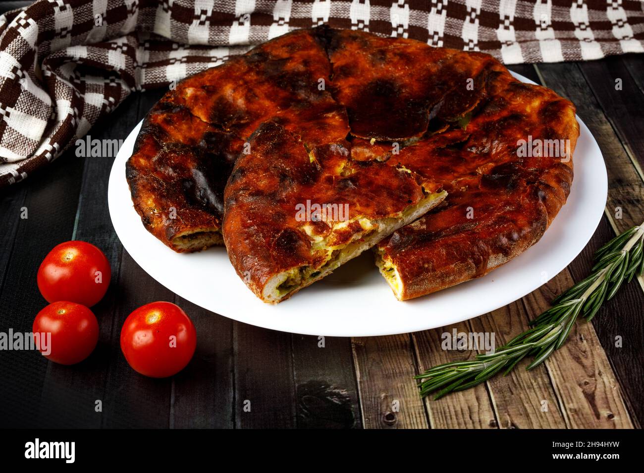 Traditional Georgian food - meat bake kubdari Stock Photo - Alamy