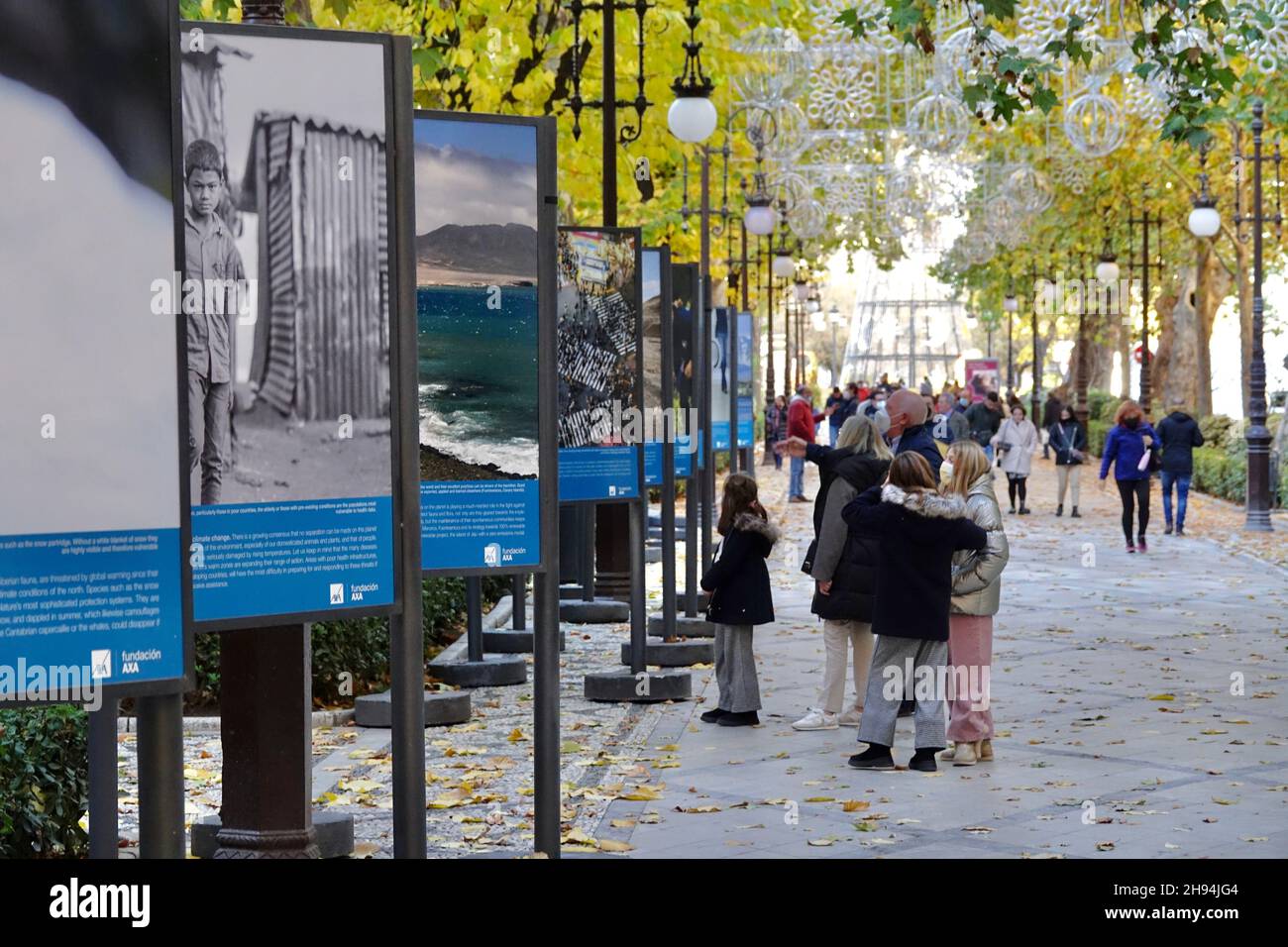 Granada, Spain; December-03, 2021: Several people looking at the ...