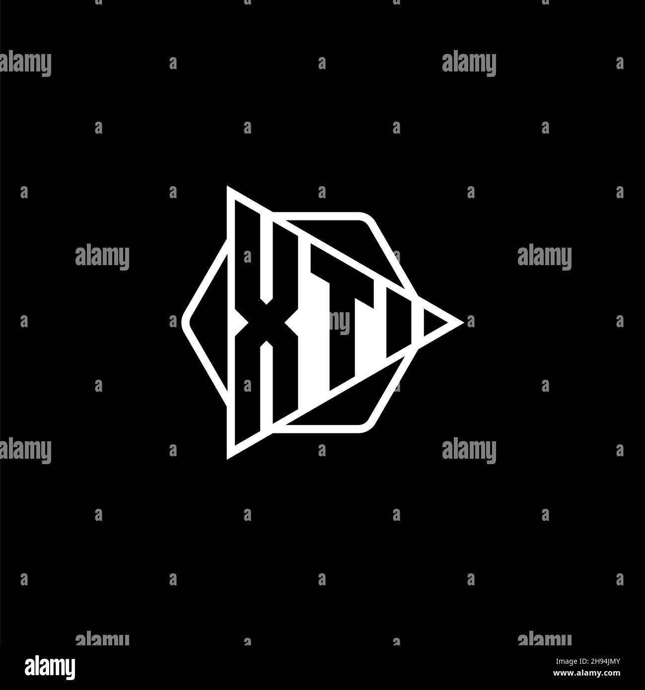 Letter xt vector vectors hi-res stock photography and images - Alamy