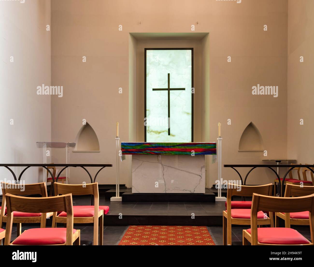 Front architecture of the Saint George Chapel which is part of The ...