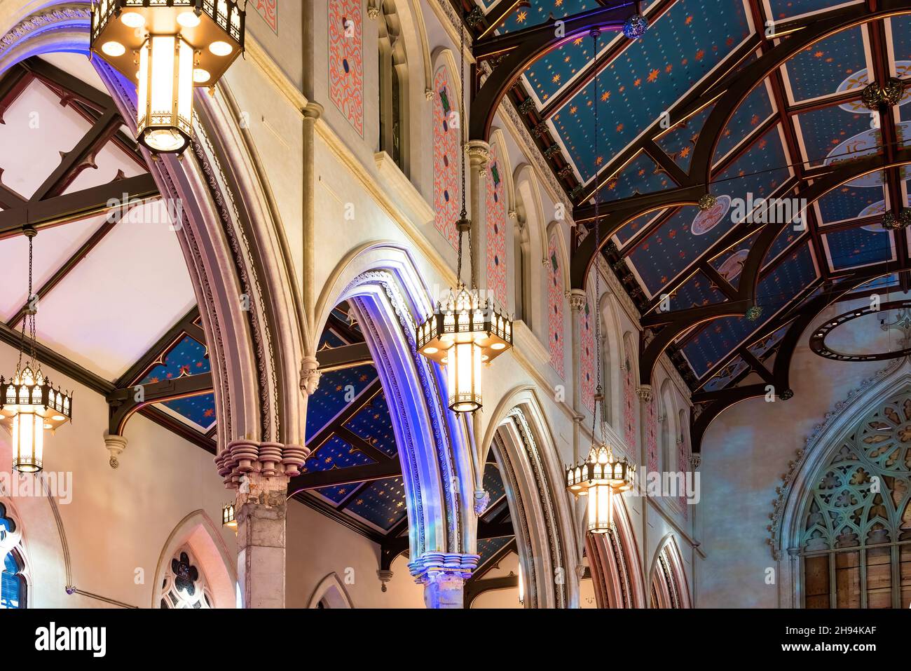 Interior colonial architecture detail of the Saint Michael Catholic ...