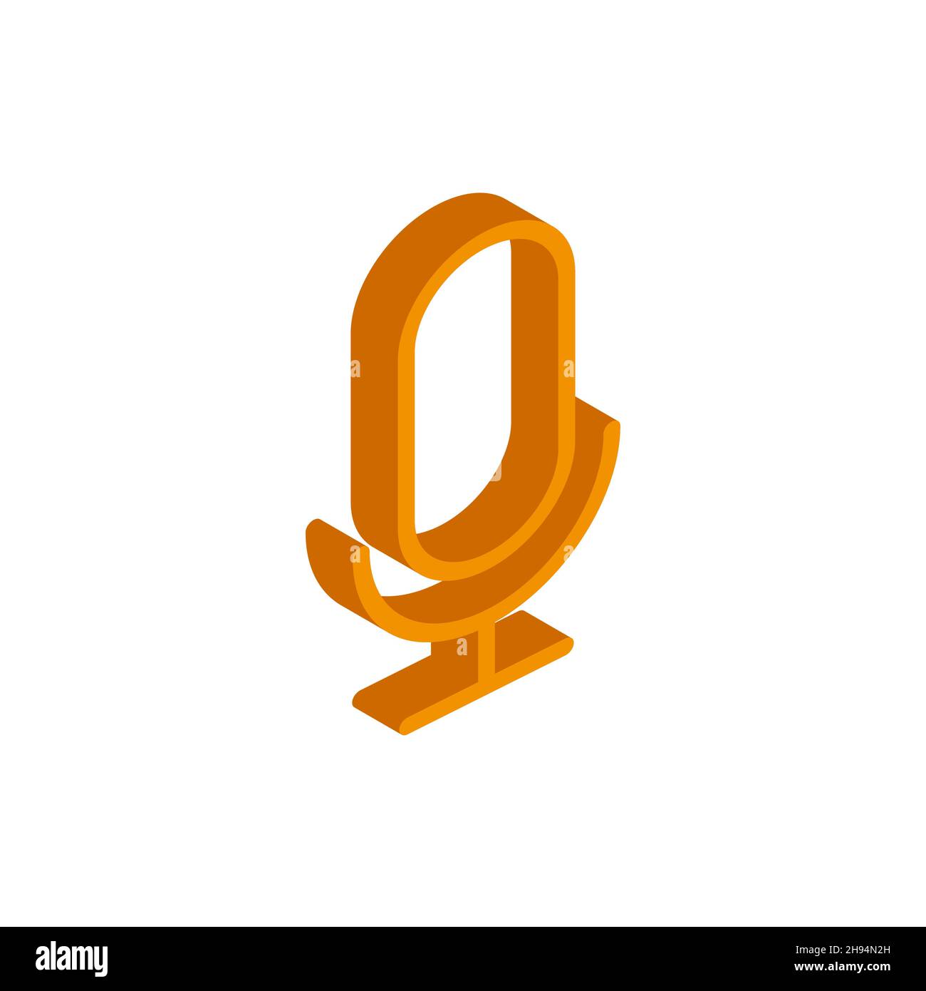 Vector isometric microphone icon on a white background. EPS Stock ...