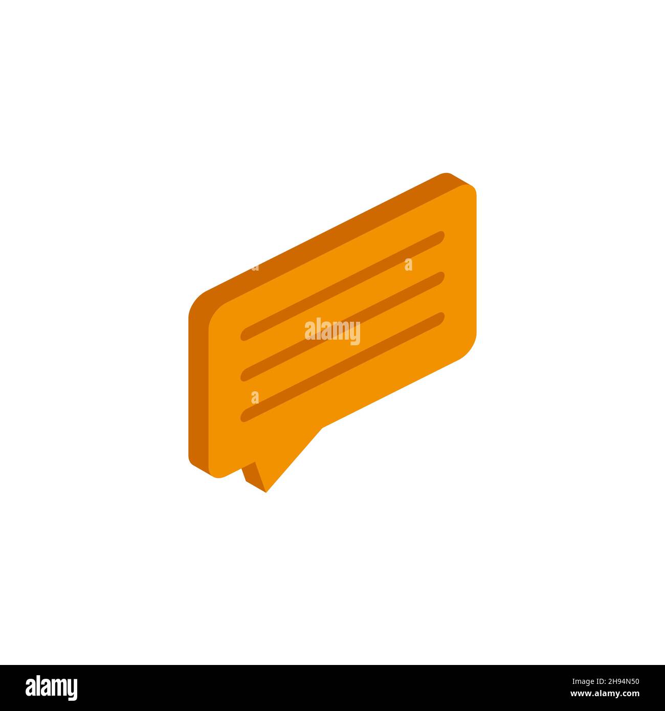 Vector isometric message icon on a white background EPS Stock Vector ...