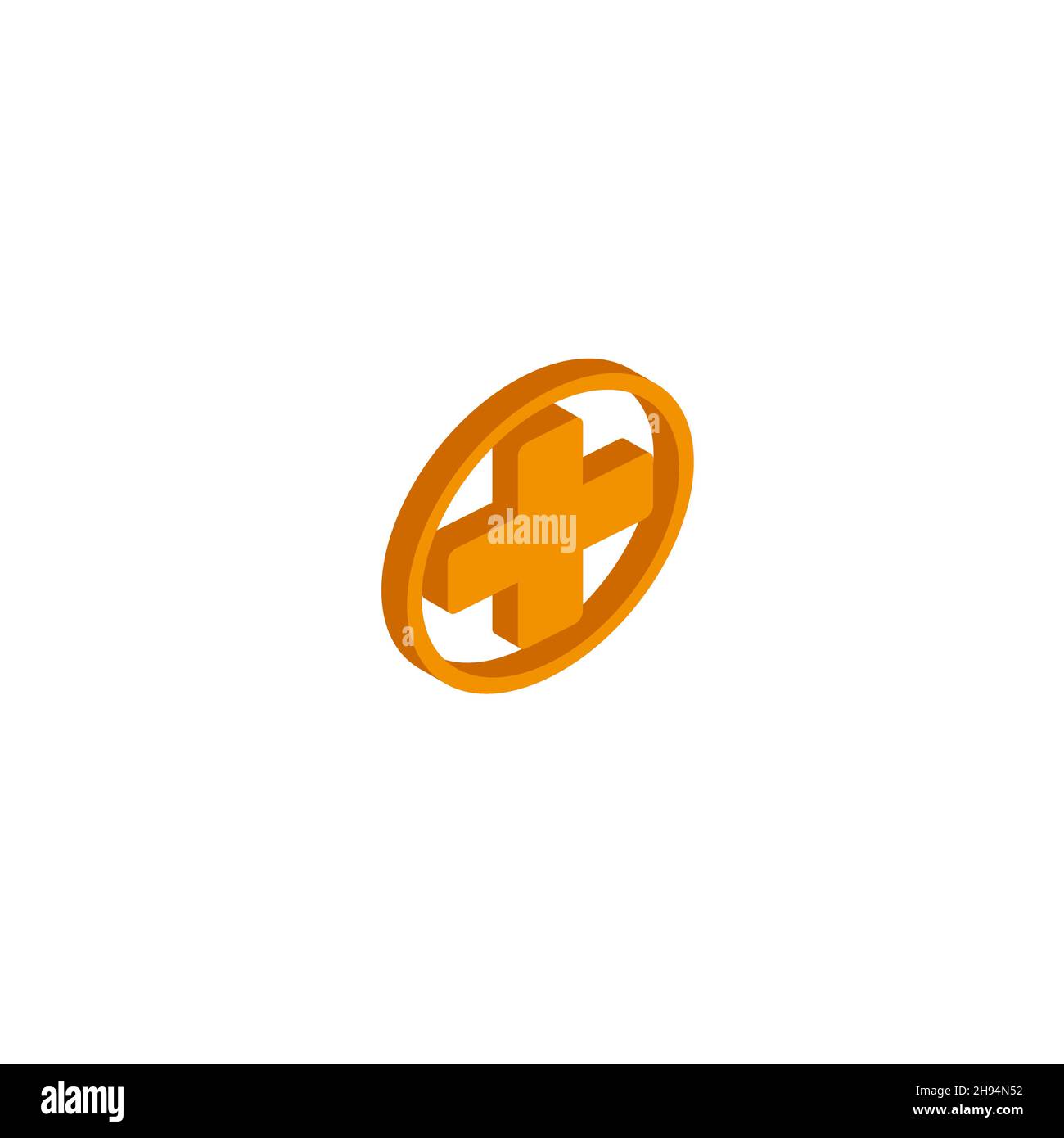 Vector isometric plus icon on a white background EPS Stock Vector Image ...