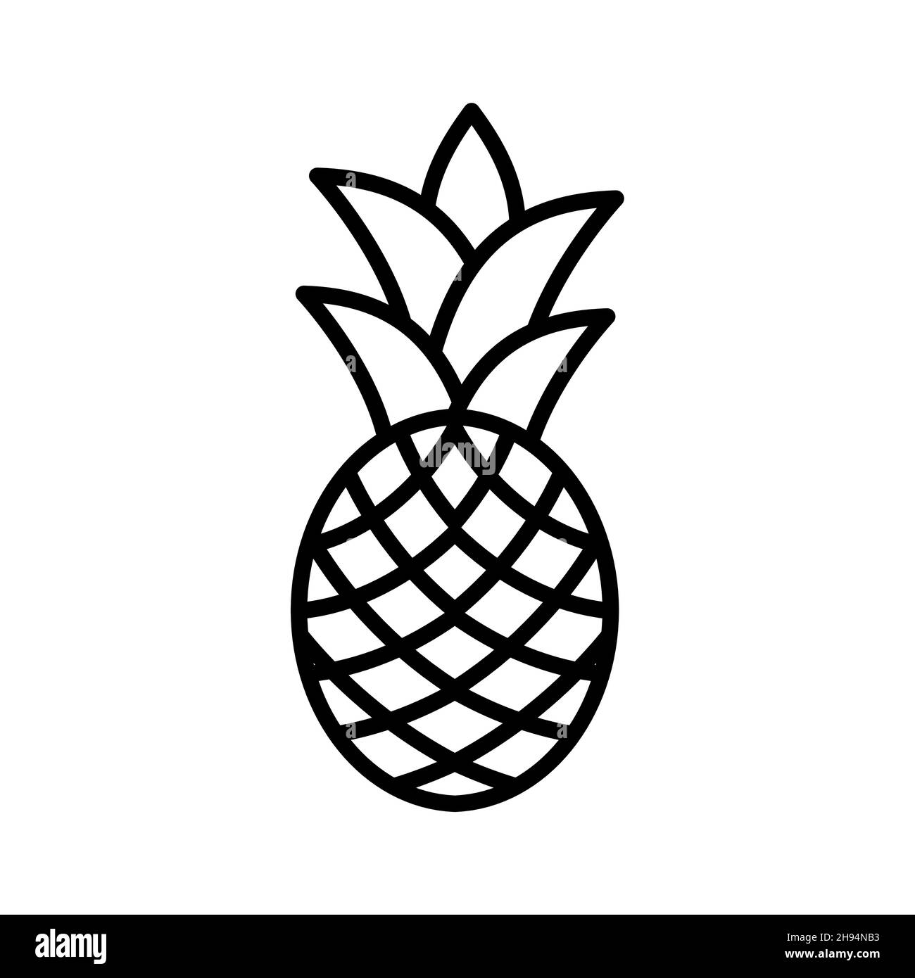Pineapple Silhouette Outline