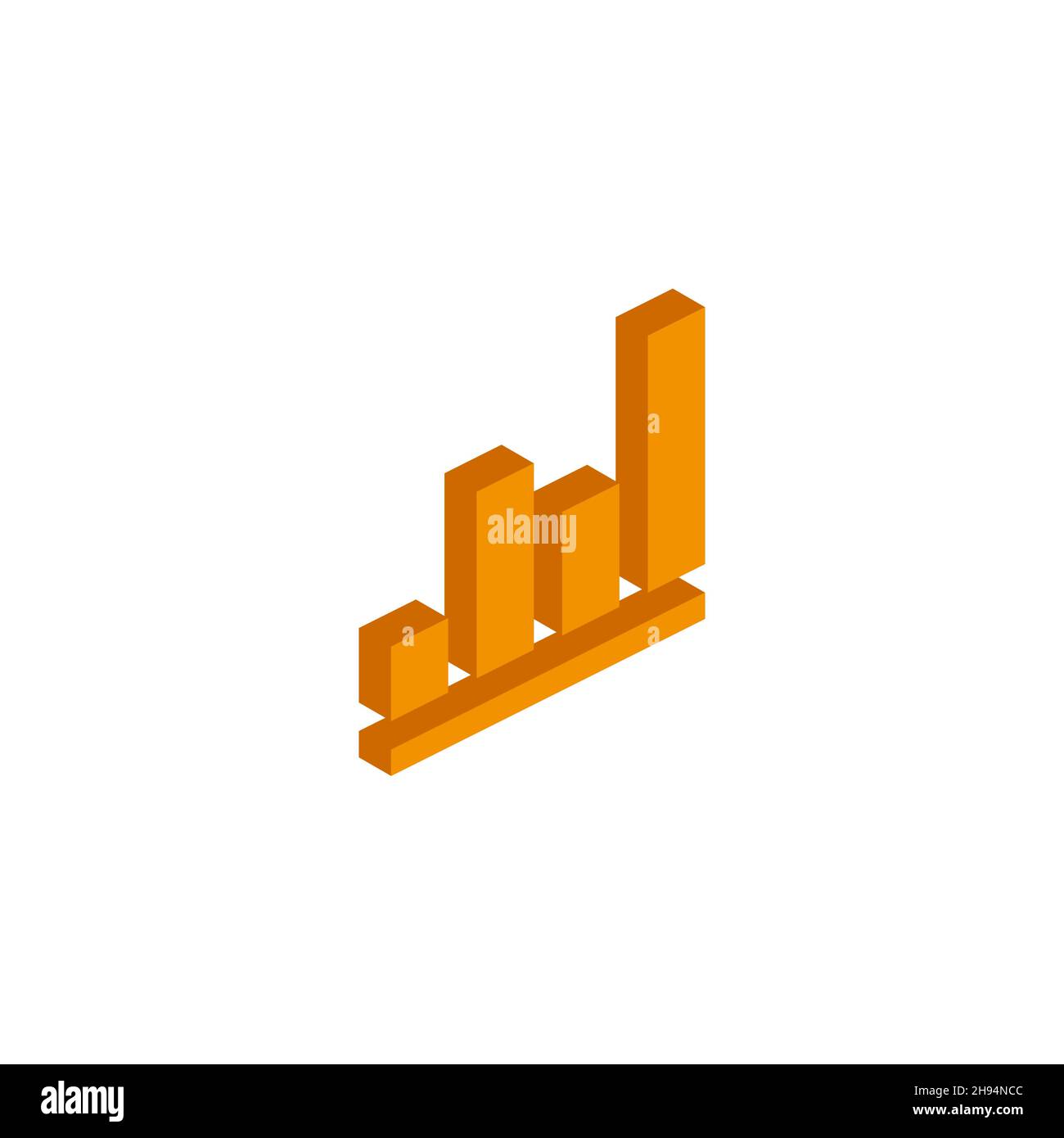 Vector isometric graph icon on white background. EPS Stock Vector Image ...