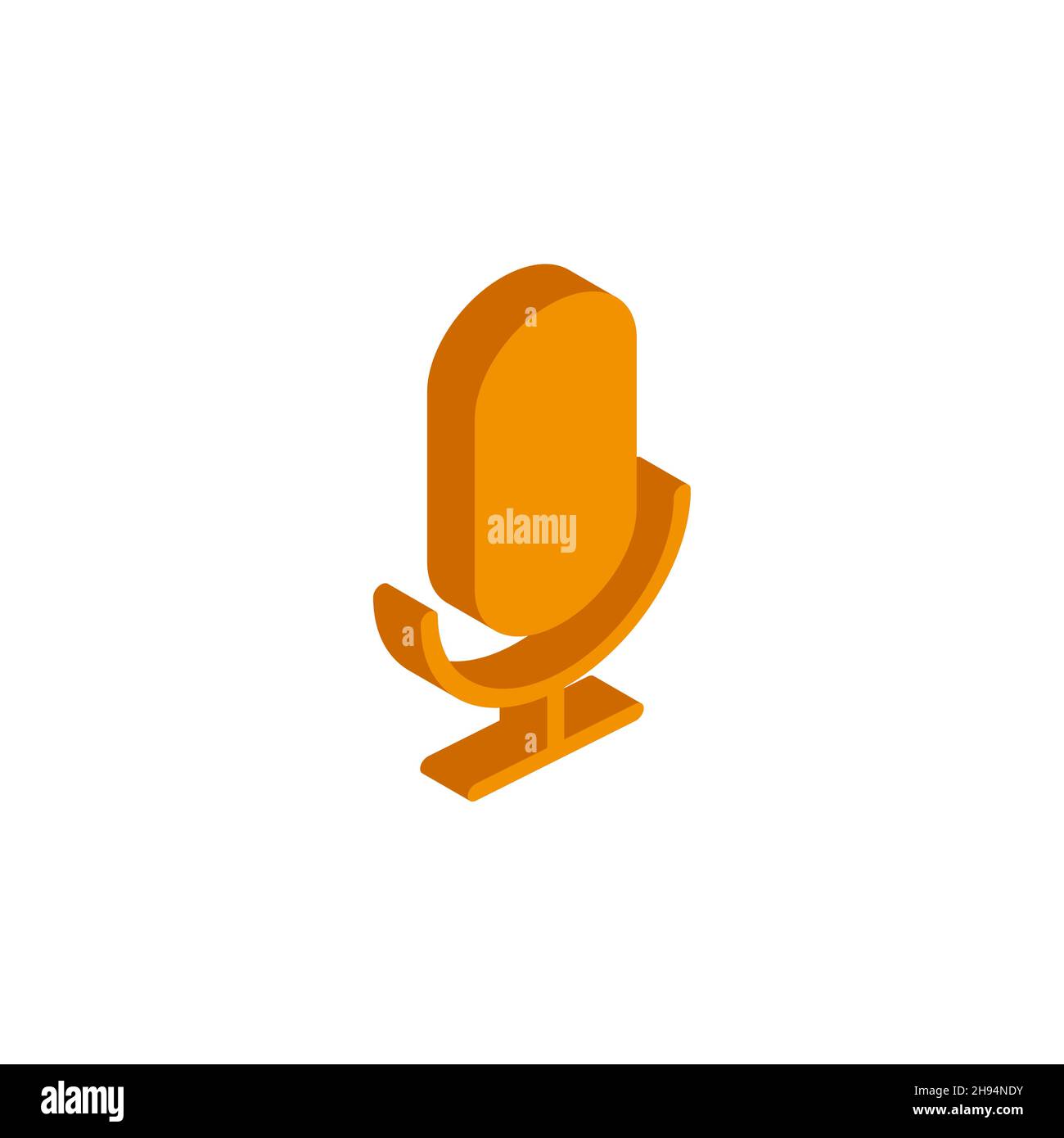 Vector isometric microphone icon on a white background. EPS Stock ...