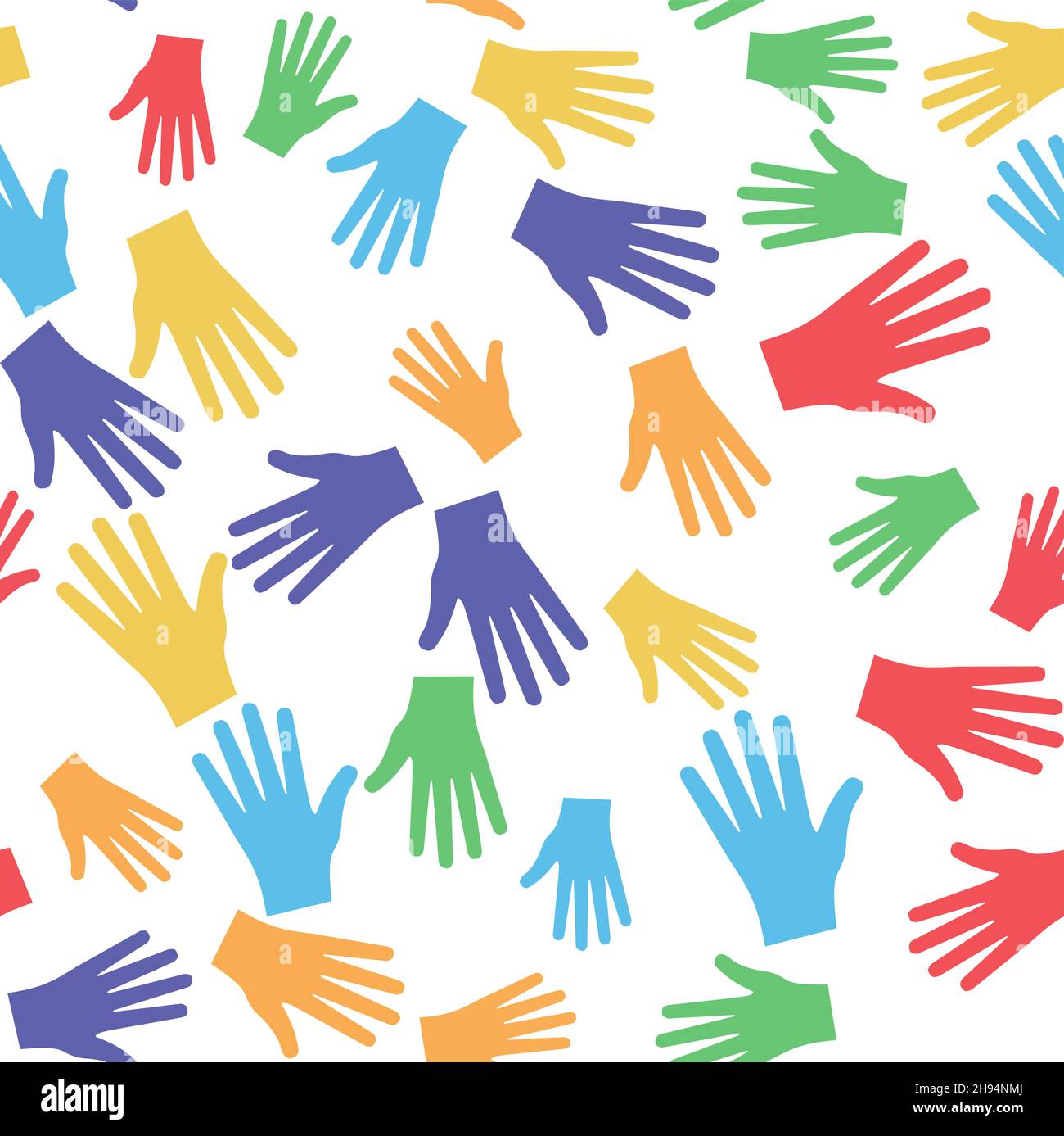 seamless pattern in human hands vector illustration Stock Vector Image ...