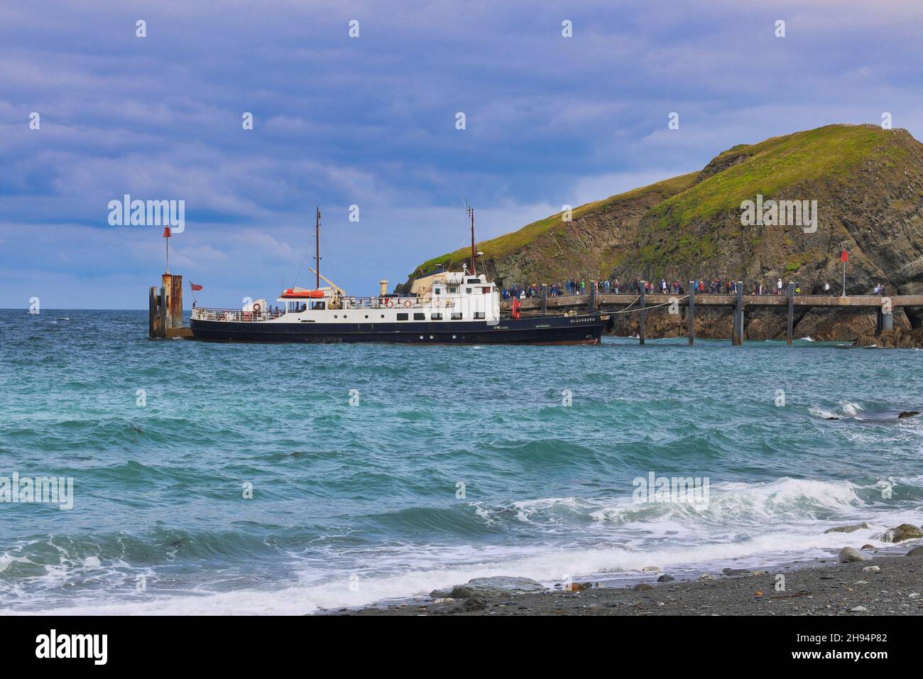 Departing from Lundy Island, Bristol Channel, Devon, England, UK ...