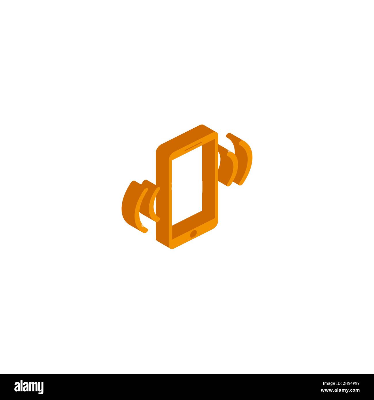 Vector isometric telephone icon on a white background eps Stock Vector ...