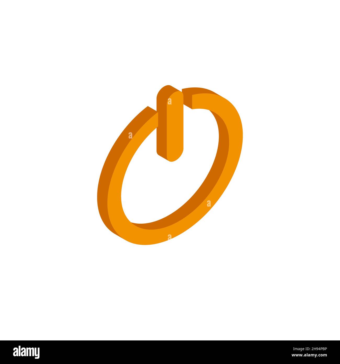 Vector isometric power icon on white background. EPS Stock Vector Image ...