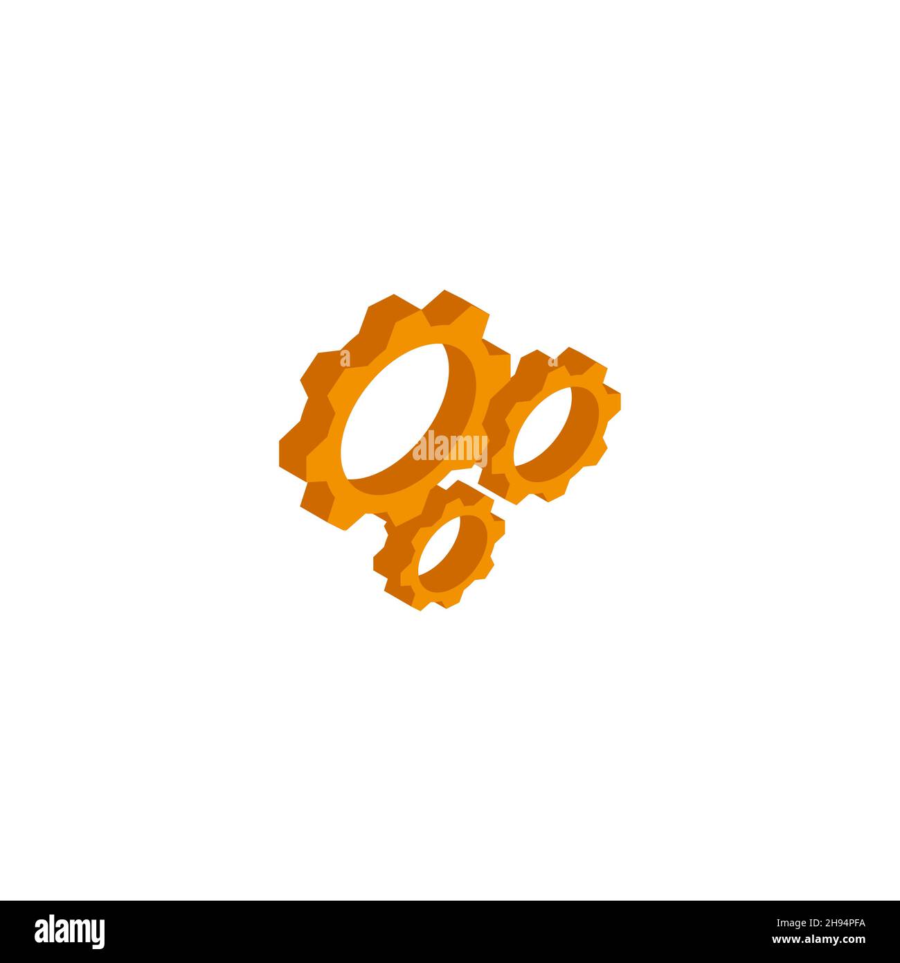 Vector isometric gear icon on a white background EPS Stock Vector Image ...