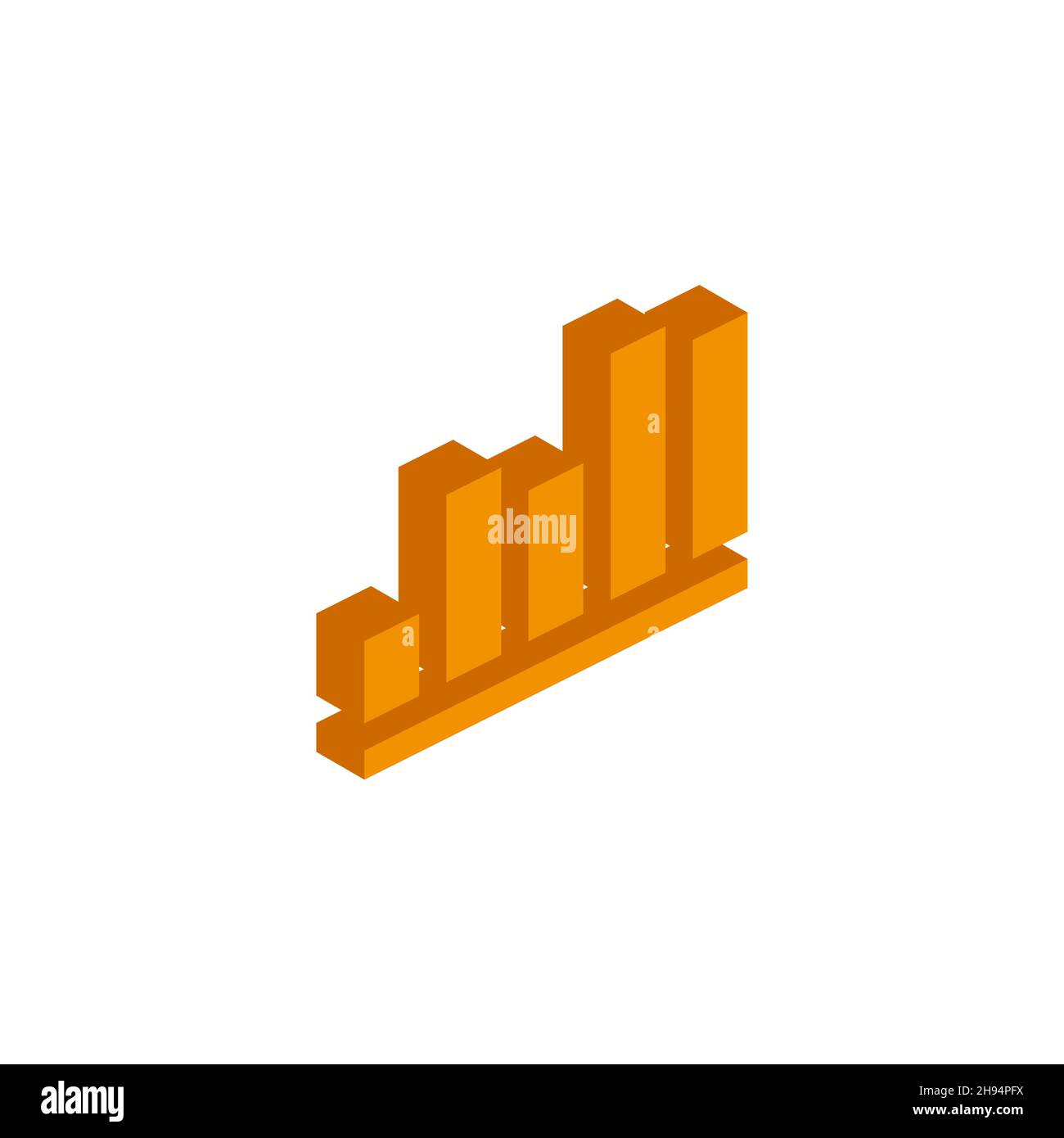 Vector isometric graph icon on white background. EPS Stock Vector Image ...
