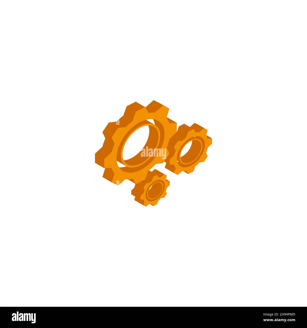 Vector isometric gear icon on a white background EPS Stock Vector Image ...