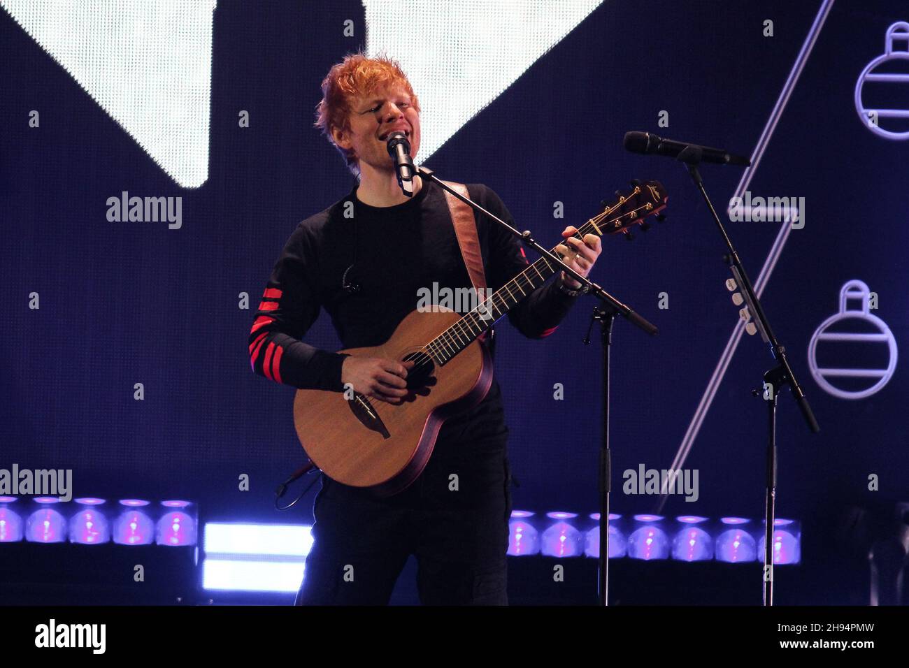 Ed Sheeran performs at KIIS FM's iHeartRadio Jingle Ball 2021 held at ...