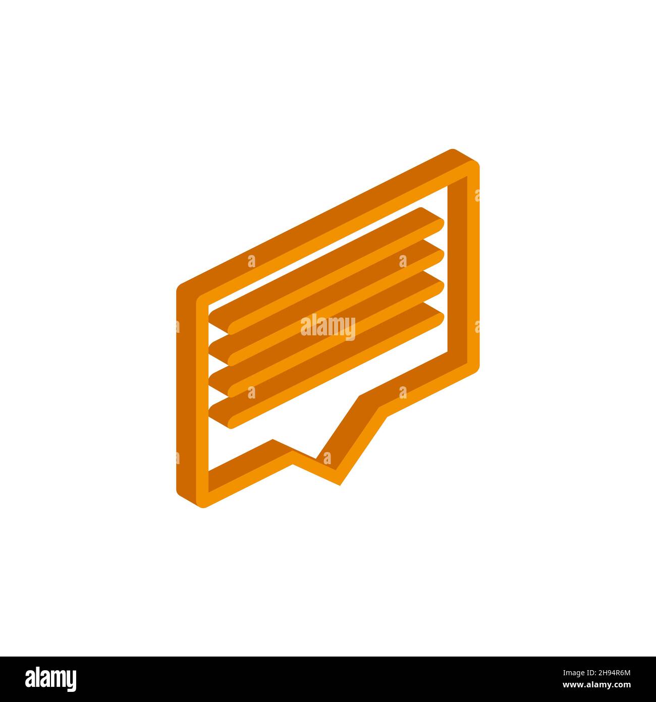 Vector isometric message icon on a white background EPS Stock Vector ...