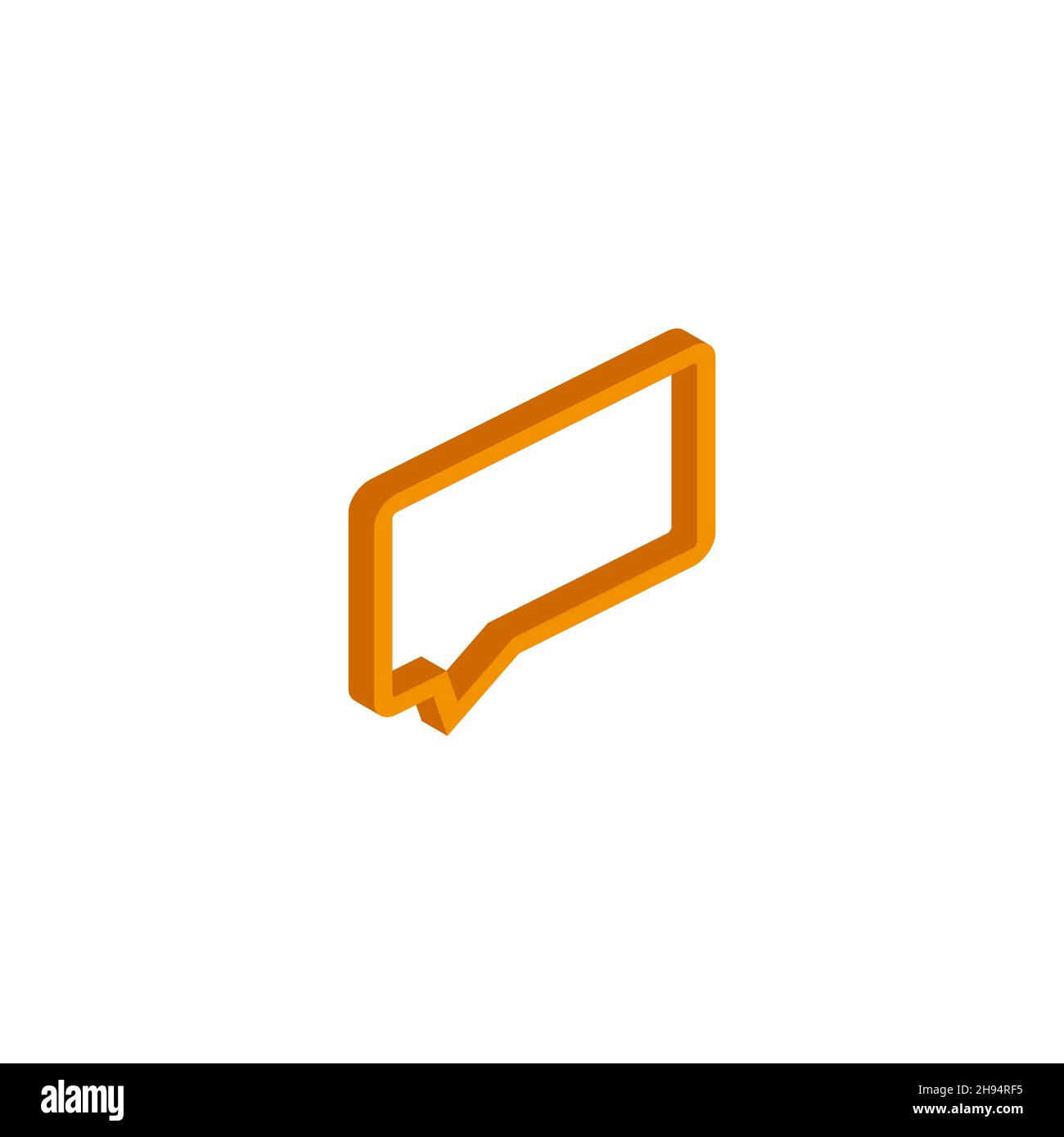 Vector isometric message icon on a white background EPS Stock Vector ...