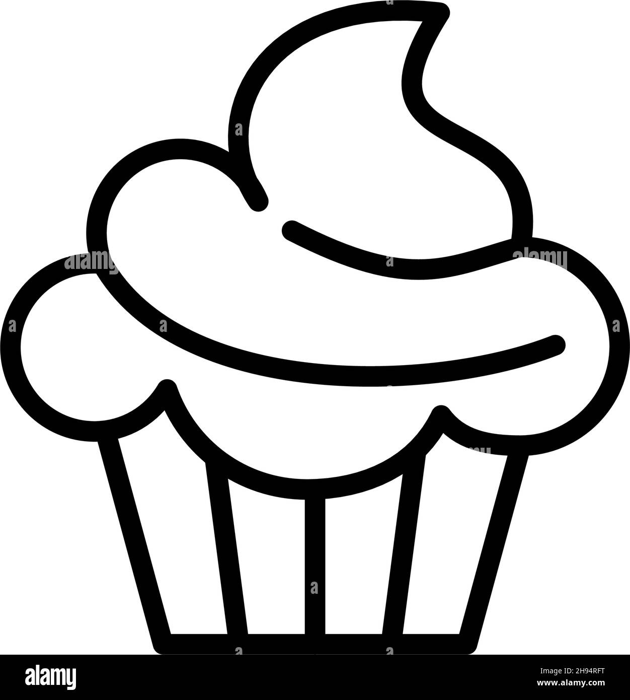 Cupcake Outline Vector