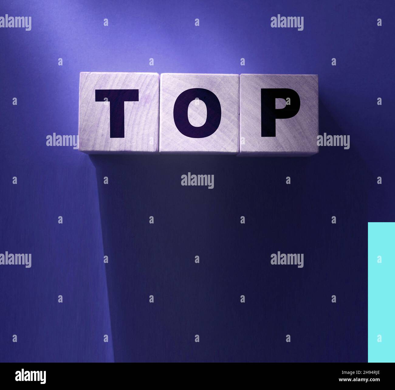 TOP Word Written In Wooden Cube. TOP text concept. cube wooden block.s ...