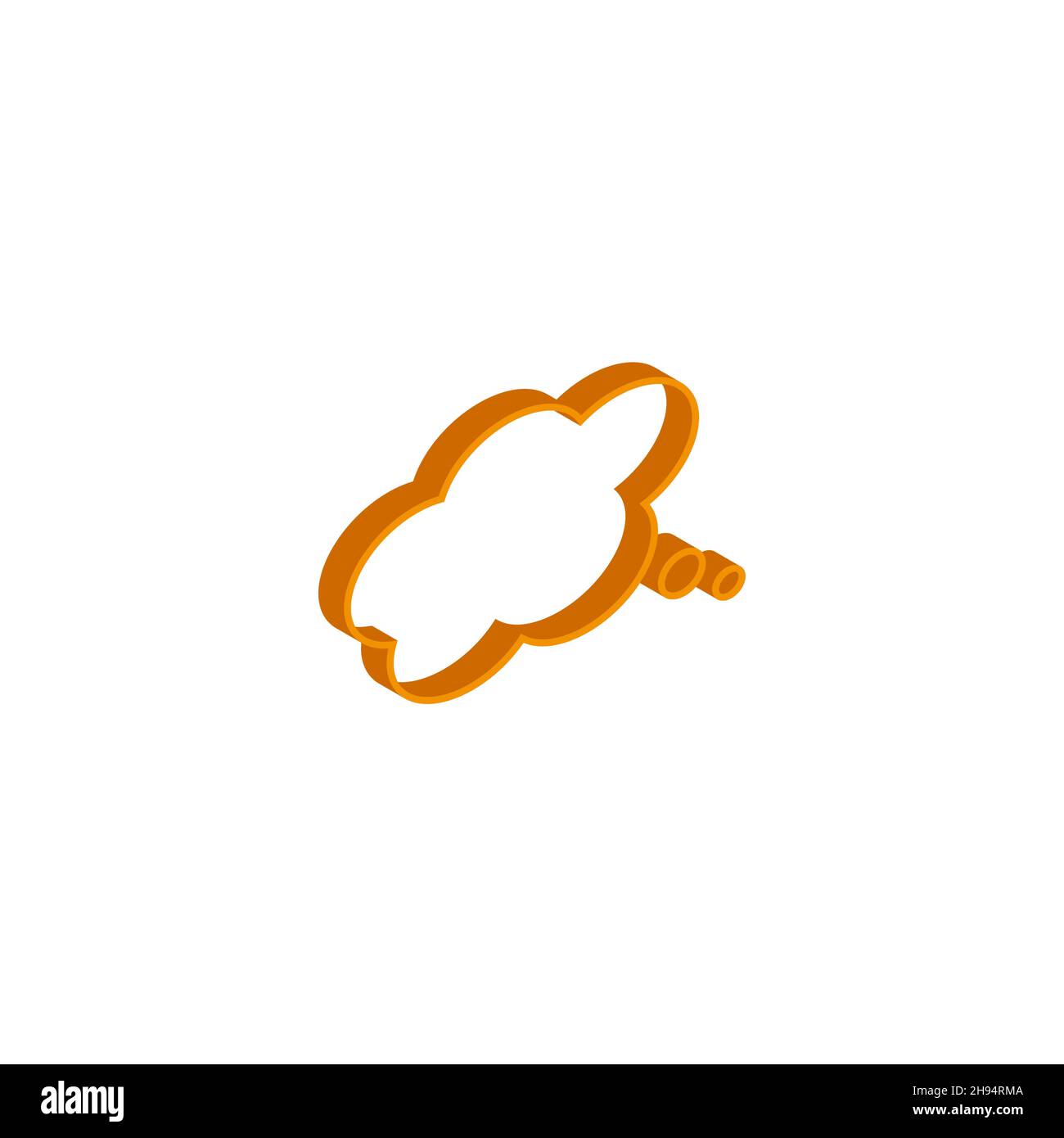 Vector isometric message icon on a white background EPS Stock Vector ...