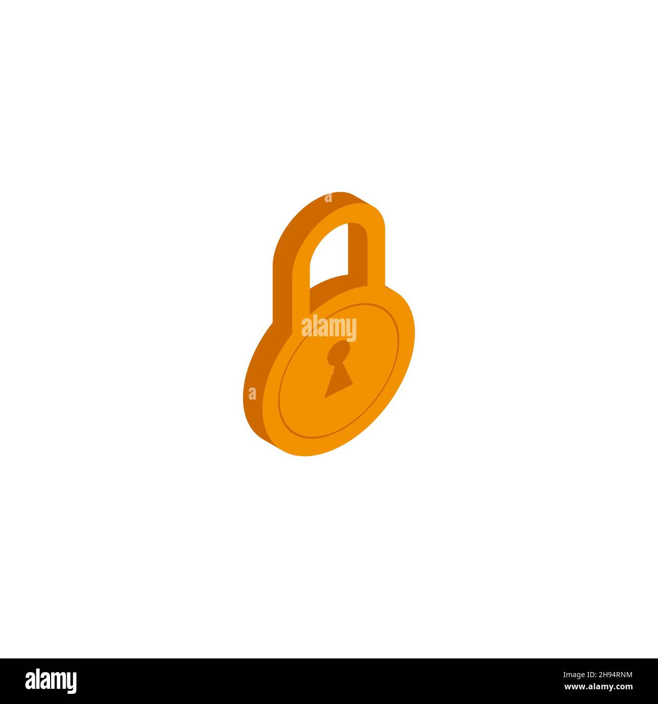 Vector isometric Lock icon on a white background eps Stock Vector Image ...