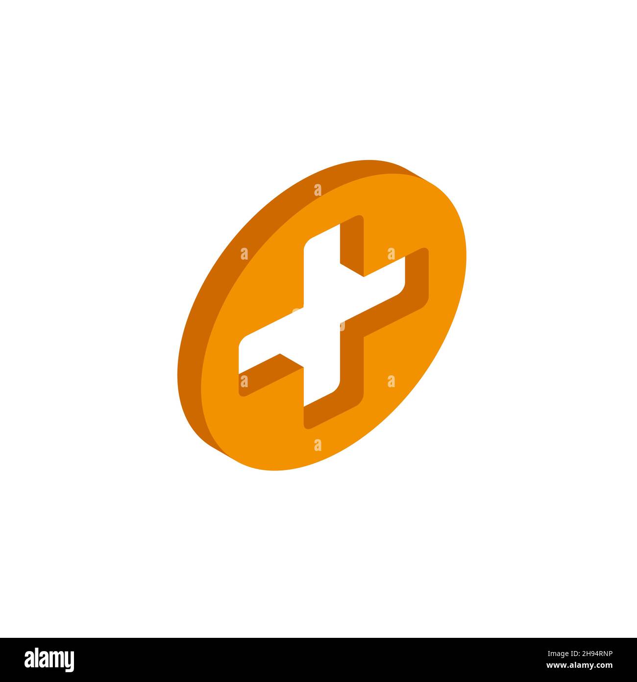 Vector isometric plus icon on a white background EPS Stock Vector Image ...