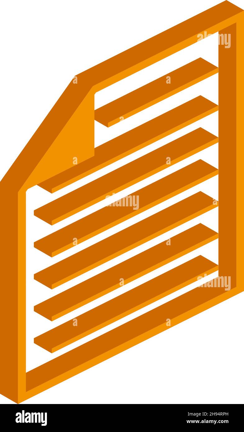Vector isometric document icon on a white background EPS Stock Vector ...