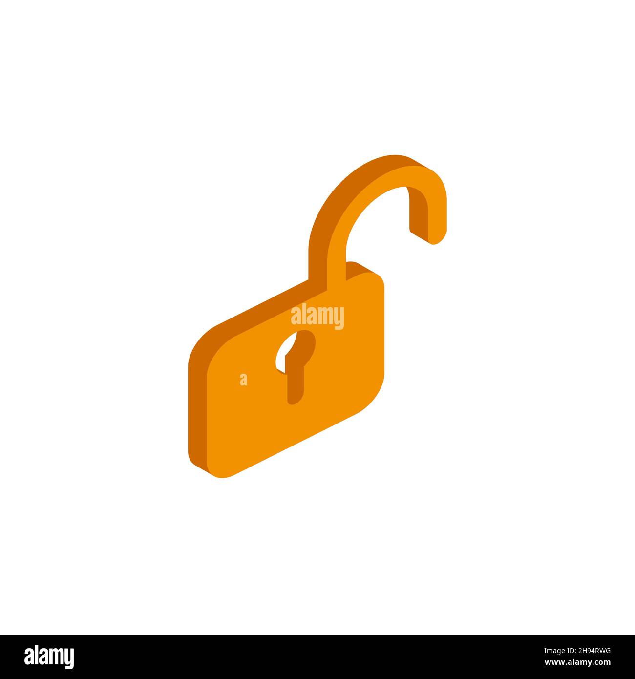 Vector isometric Lock icon on a white background eps Stock Vector Image ...