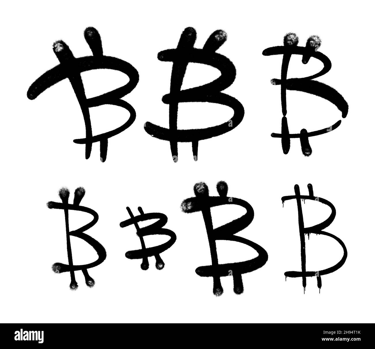 Bitcoin icon signs payment symbol. Cryptocurrency logo Stock Vector ...